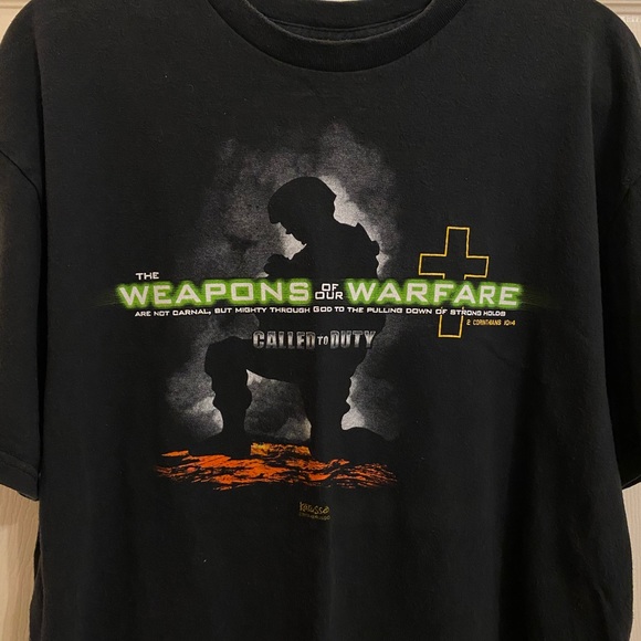 Delta | Shirts | Vtg Call Of Duty Weapons Of Warfare Jesus Tee Y2k ...